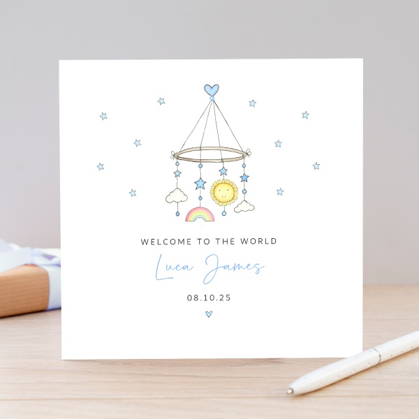 Personalised New Baby Boy Card - Just For Cards Greetings Cards