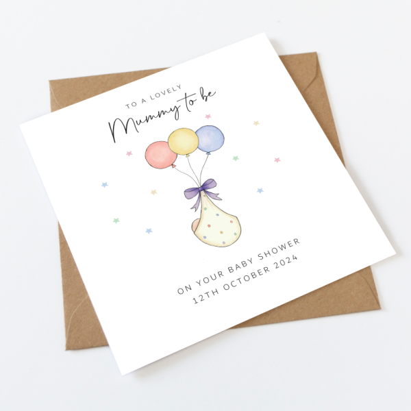 Handmade Personalised Baby Shower Card - Just For Cards Greetings Cards