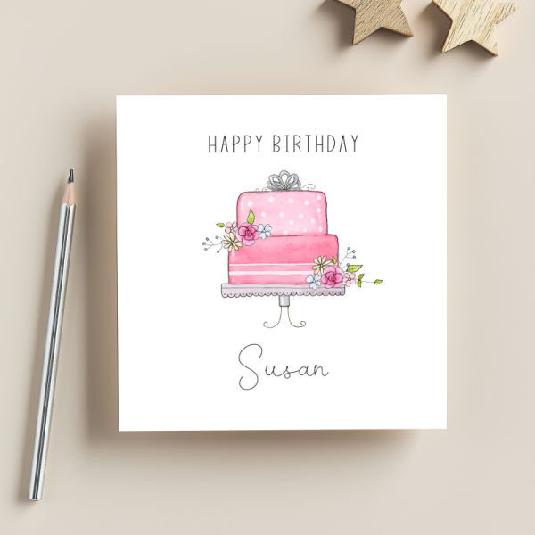 Personalised Birthday Card - Cake - Just For Cards Greetings Cards