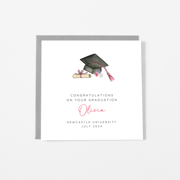 Personalised Graduation Card for a girl- Female Graduation Card - Just ...