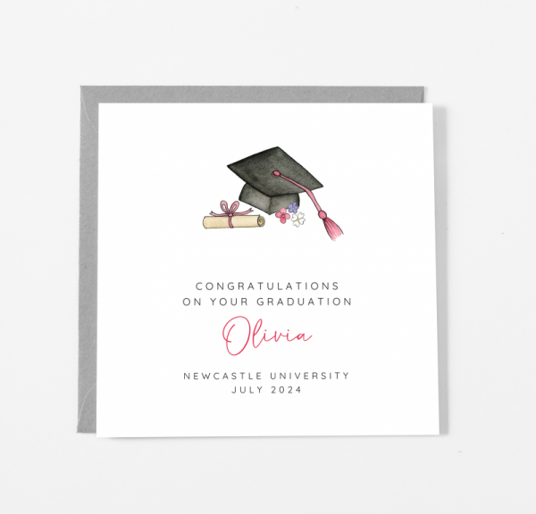 Personalised Graduation Card for a girl- Female Graduation Card - Just ...