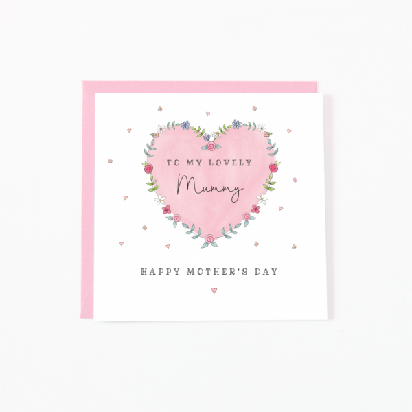 Personalised Mother's Day Card - Heart with flowers - Just For Cards ...