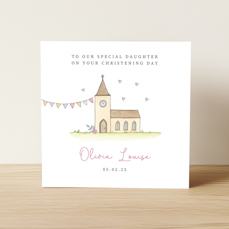 Personalised Handmade Christening Card Son, Grandson, Godson - Just For ...