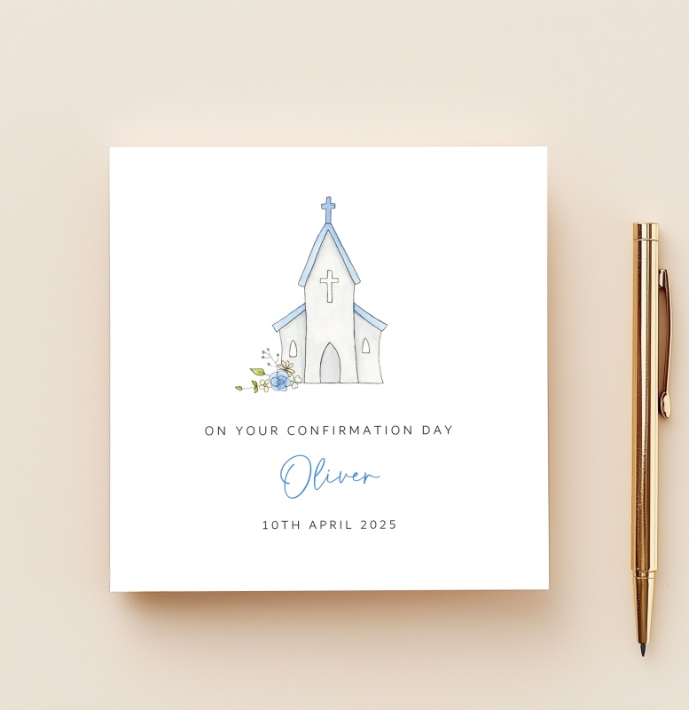 Personalised Handmade Christening Card Son, Grandson, Godson - Just For ...