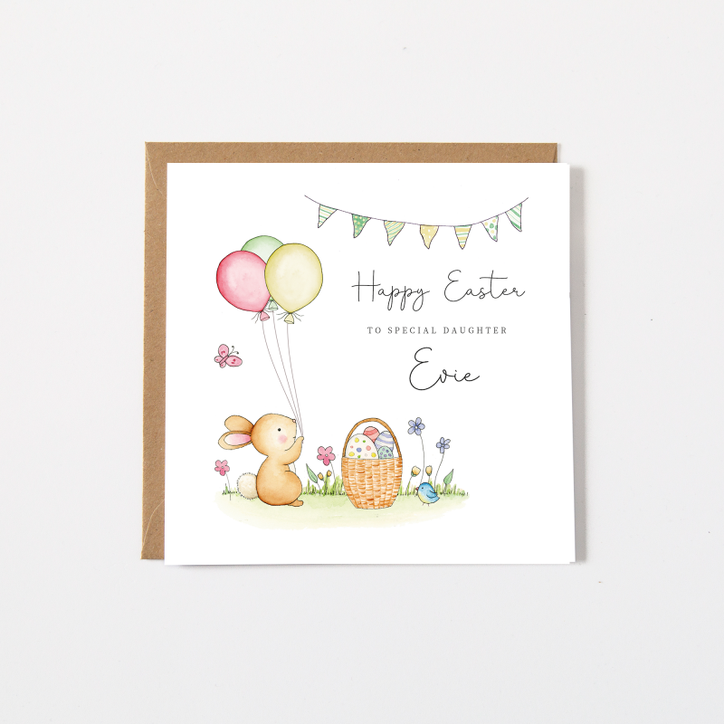 Personalised Girls Easter Card - Daughter, Granddaughter, Niece ...