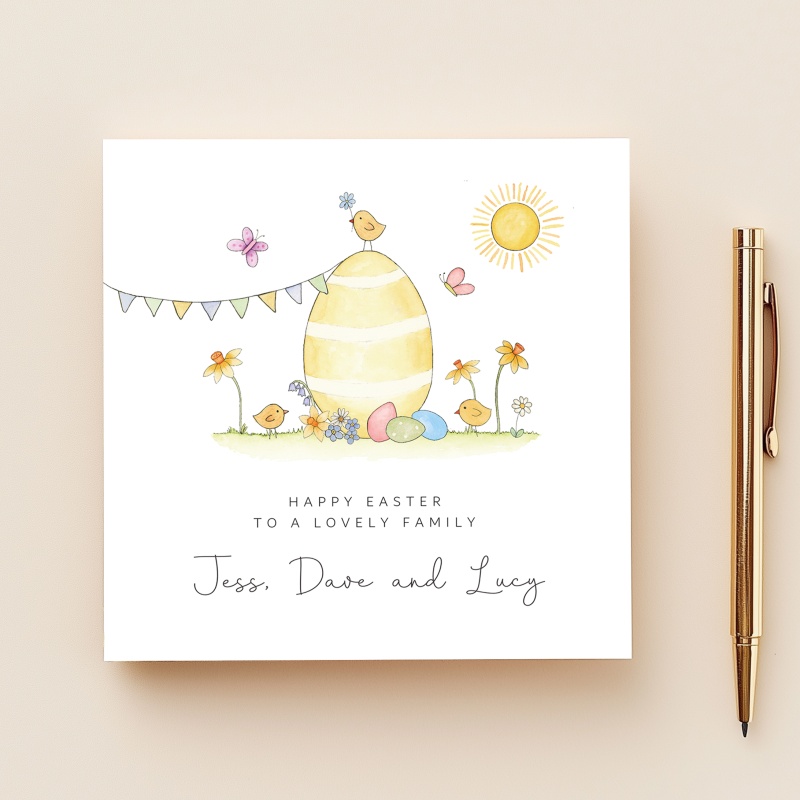 Personalised Easter Card - Flowers - Just For Cards Greetings Cards