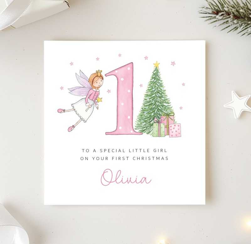 Personalised Girls Christmas Card - Snowman Initial Letter - Just For ...