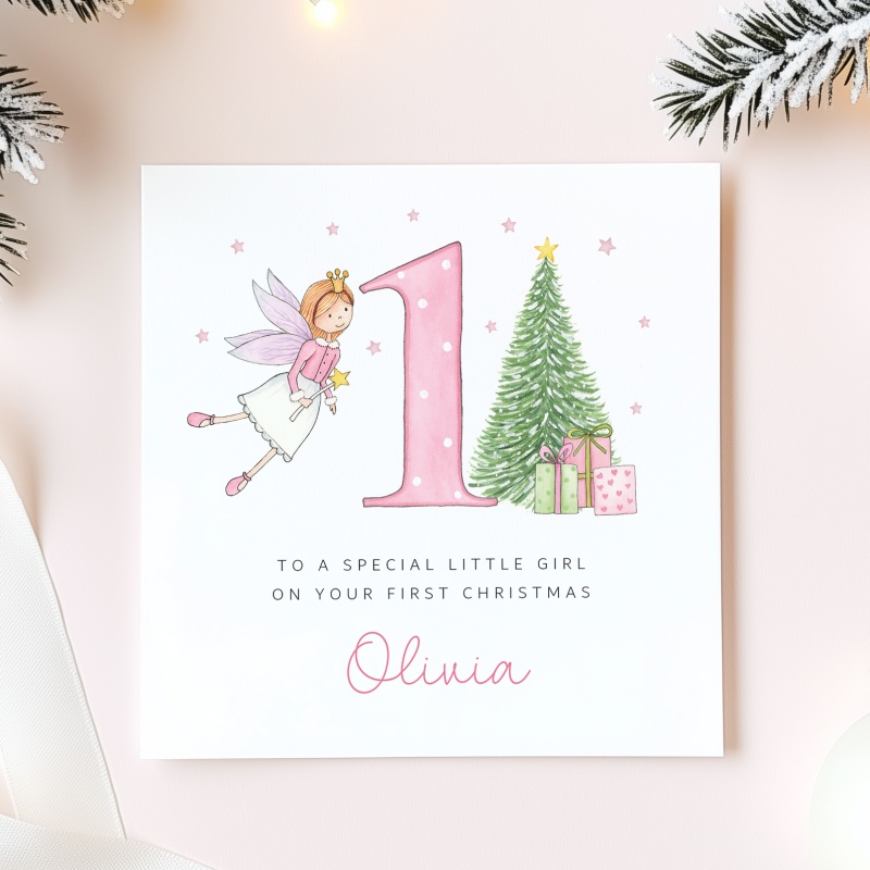 Personalised Girls Christmas Card - Snowman Initial Letter - Just For ...