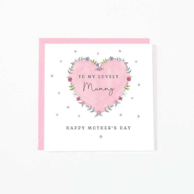 Personalised Mother's Day Card - Heart with flowers - Just For Cards ...