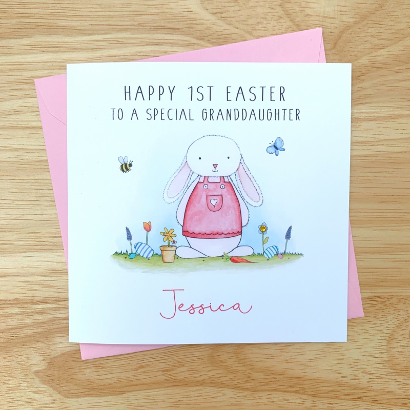 Personalised Girls 1st Easter Card - Daughter, Granddaughter, Niece ...