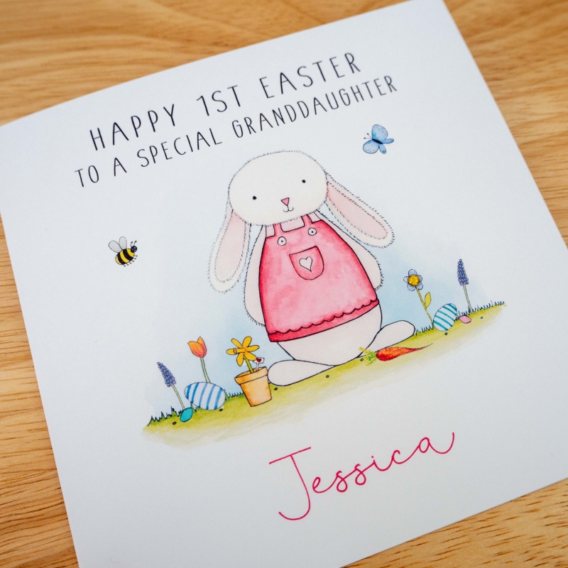 Personalised Girls 1st Easter Card - Daughter, Granddaughter, Niece ...