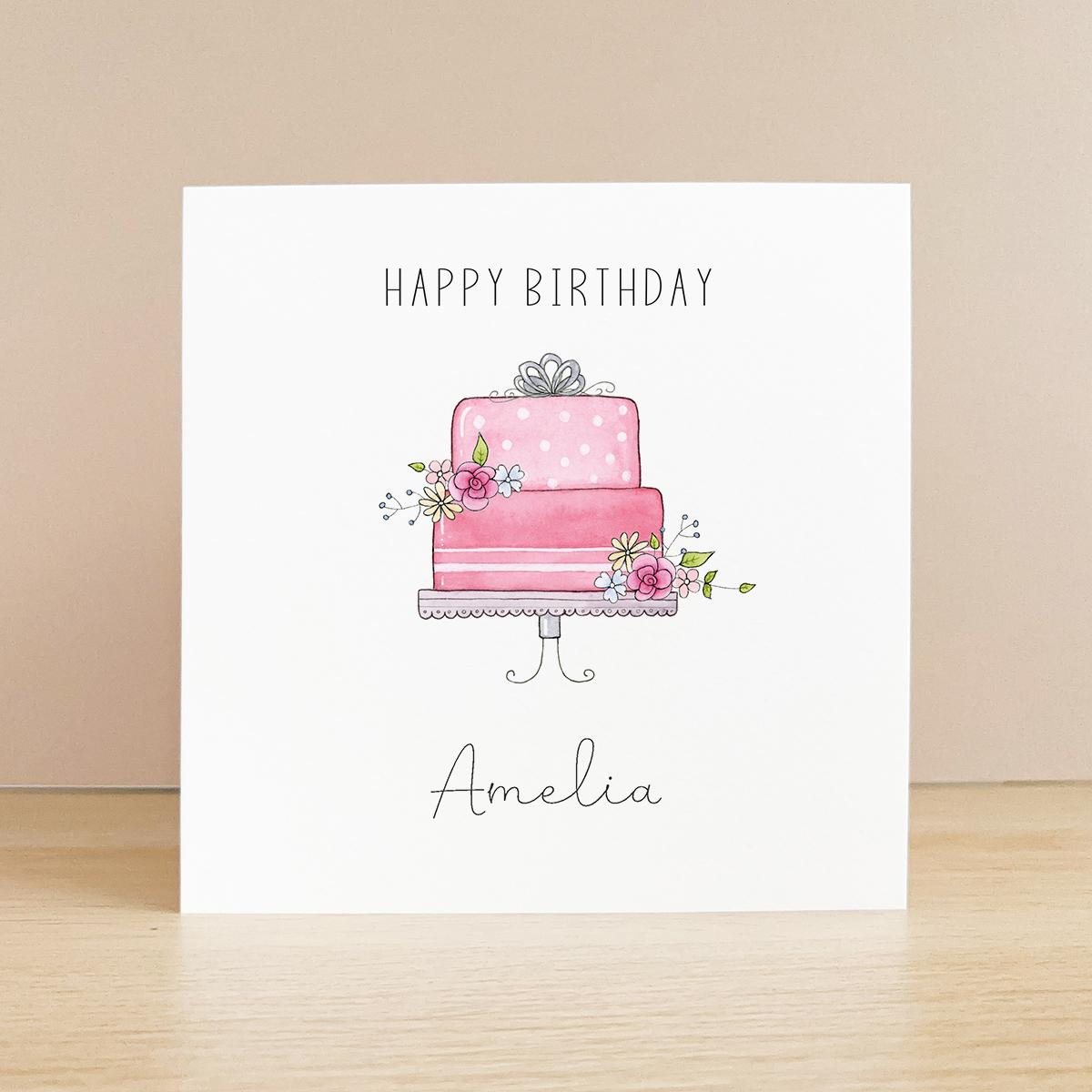 Personalised Birthday Card - Cake | Just for Cards - Just For Cards ...