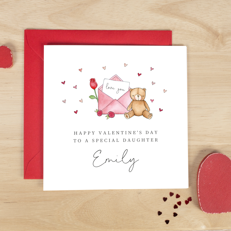 Personalised 1st Valentine's Day Card For a Girl - Just For Cards ...