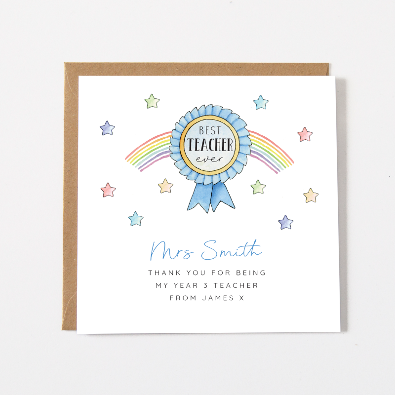 Personalised Teacher Thank You Card. High quality cards with fast ...