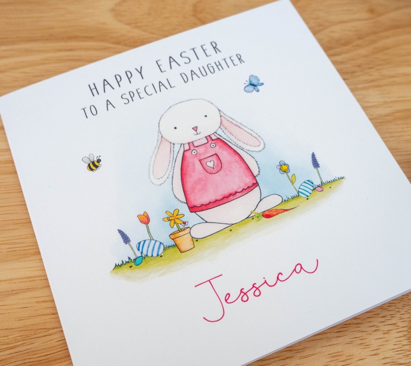 Personalised Girls Easter Card - Daughter, Granddaughter, Niece ...