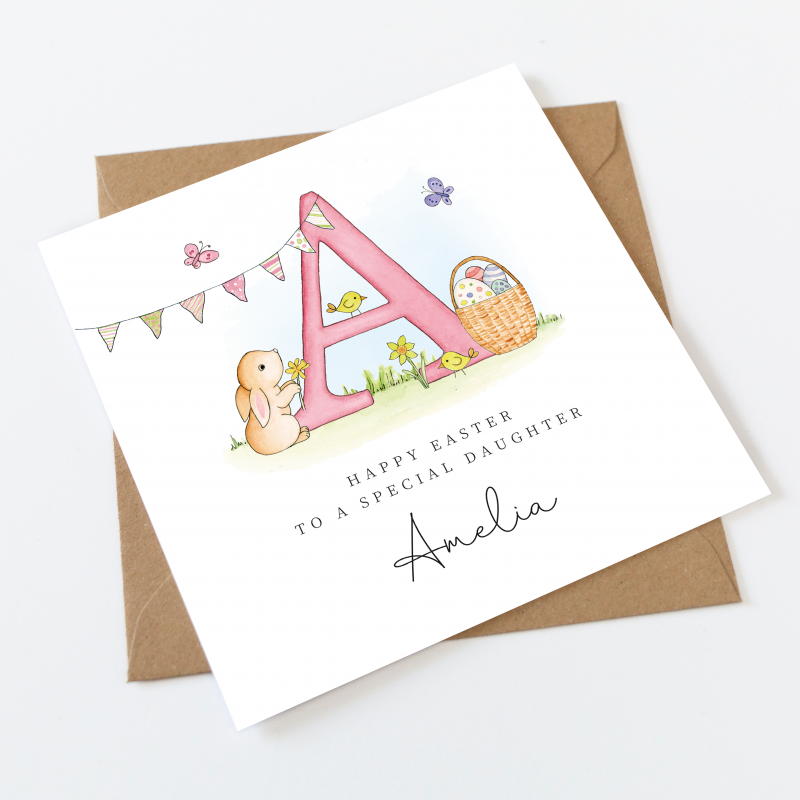 Personalised Girls Easter Card - Daughter, Granddaughter, Niece ...