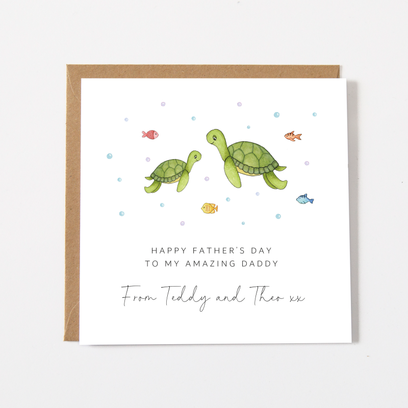 Father's Day Card - Turtles - Just For Cards Greetings Cards
