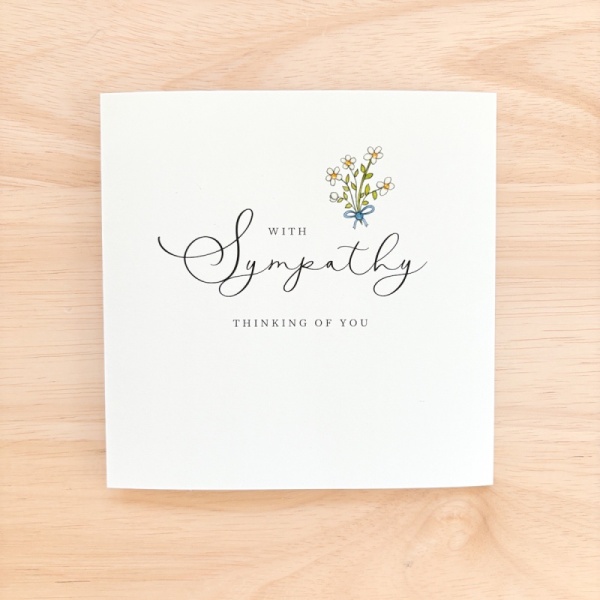 Personalised Sympathy Card with flowers - Just For Cards Greetings Cards